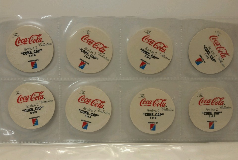 Coca-Cola Series 2 Trading Card 12 Coke Cap Pog Set Collect A Card 1994 ...