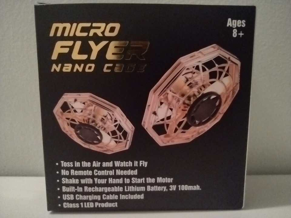 Micro Flyer Nano Cage - Flying Saucer No Remote Needed..New in Box | eBay