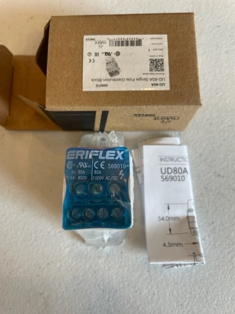 Eriflex UD-80A 569010 Single Pole Distribution Block *New w/ Free ...