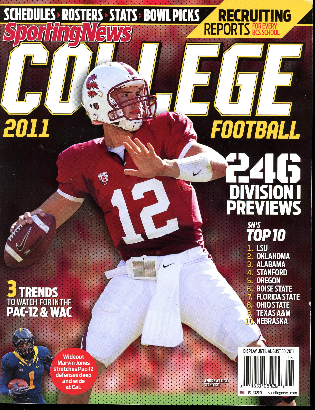 SPORTING NEWS COLLEGE FOOTBALL MAGAZINE 2011 - ANDREW LUCK STANFORD | eBay