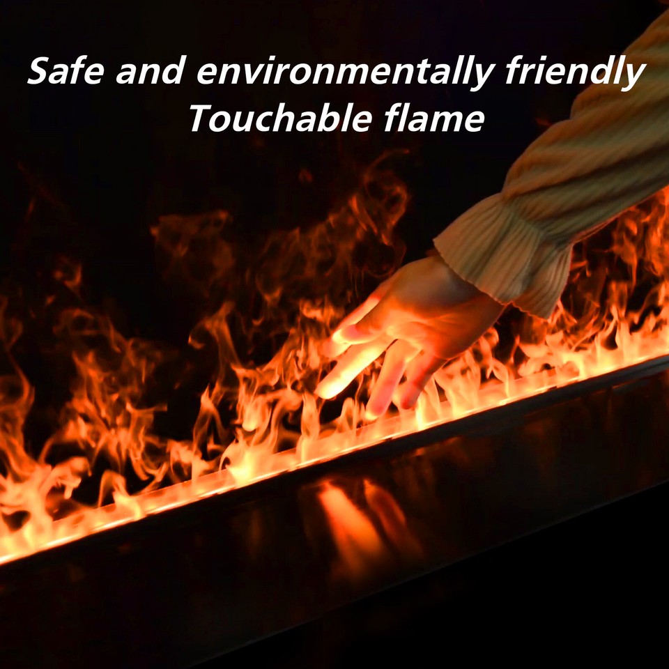 3D Electric Fireplace With Remote Control, Flame Color, Connect The ...