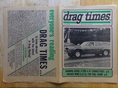 1972 Drag Times-Bob Banning-Larry Kopp-"Bunny" Burkett-BRUTUS-NORRIS ...
