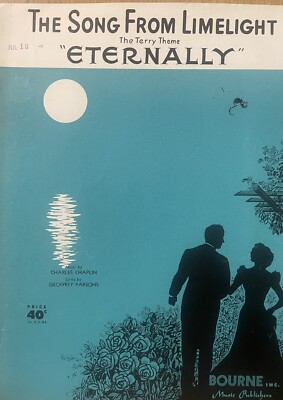 CHARLIE CHAPLIN-ORIG. 1953 SHEET MUSIC - THE SONG FROM LIMELIGHT - Won ...