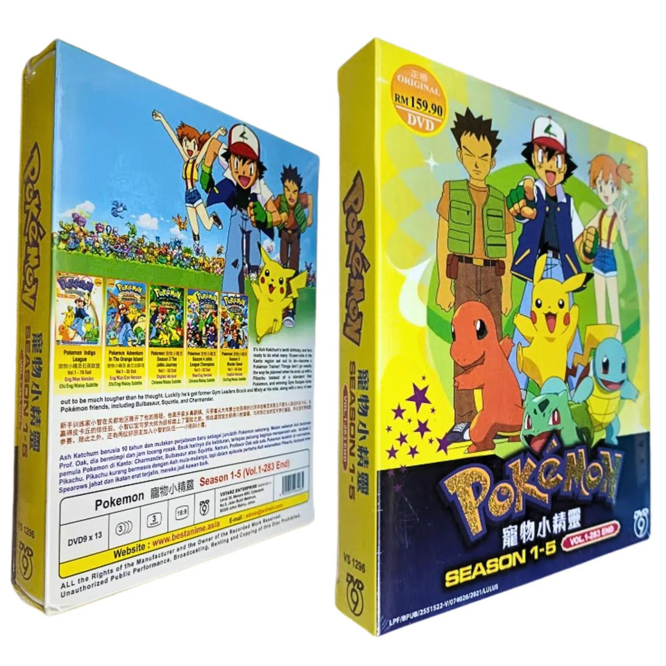 Pokemon Complete Series Boxset 13-DVD Season 1- 5 DVD (Anime) (English ...