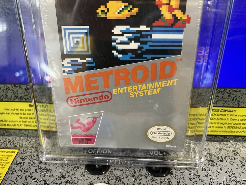 1987 Nintendo NES Metroid Oval SOQ Rev A WATA 9.0 B+ SEALED NEW - Samus ...