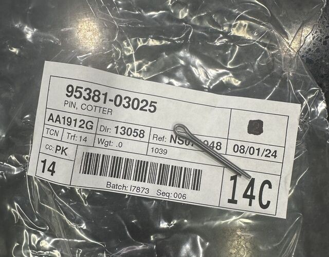 Genuine Toyota Outer Tie Rod Cotter Pin 95381-03025 | eBay