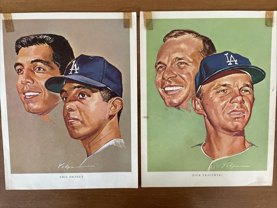 (24) 1964 & 1982 L. A. Dodger player portraits - Nicholas Volpe - $1.00 ...