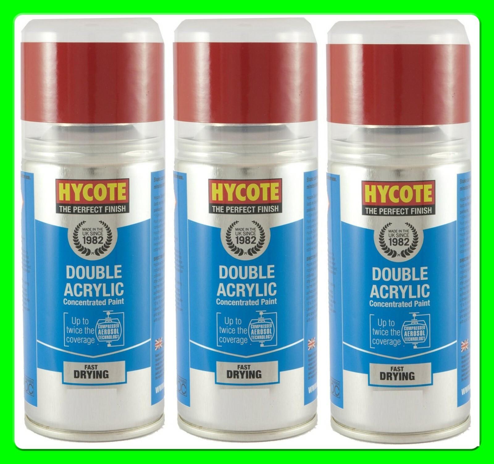 * Pack of 3 * Ford Colorado Red Acrylic Spray Paint 150ml [XDFD530] K ...