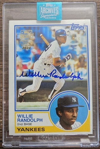 2024 Topps Archives Signature Series 1983 Topps Willie Randolph AUTO 7/9 Yankees | eBay