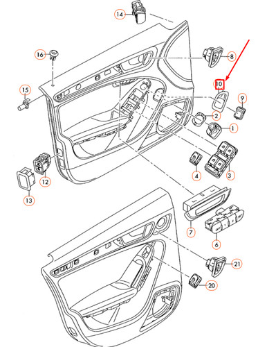 AUDI Q5 8R FRONT DOOR BOOT LOCK OPEN SWITCH TRIM 8R09598296PS | eBay