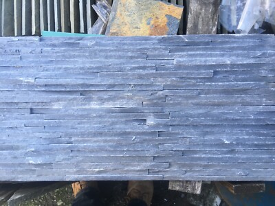 CLEARANCE>> blue/black Split face Slate Waterfall Cladding tiles /3D ...