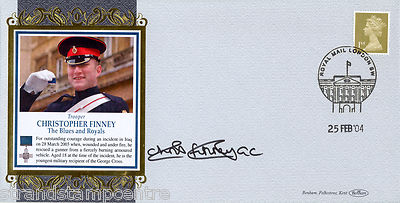 2004 Victoria & George Cross Memorial - Signed by Christopher Finney GC ...