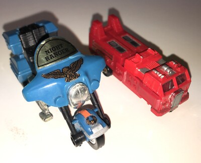 Lot of 2 Vintage GoBots Motorcycle MR-37 Night Ranger & MR-10 Robo Fire ...