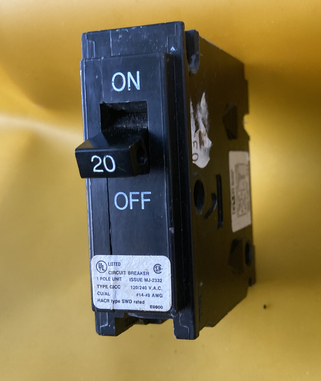 General Switch GS20H 20 Amp Single Pole Breaker C120, BR120 | eBay