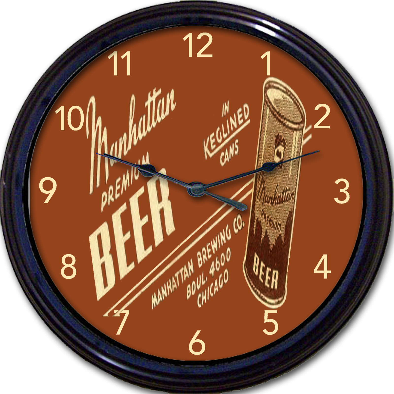 Manhattan Brewing Co Wall Clock Al Capone Manhattan Premium Beer ...