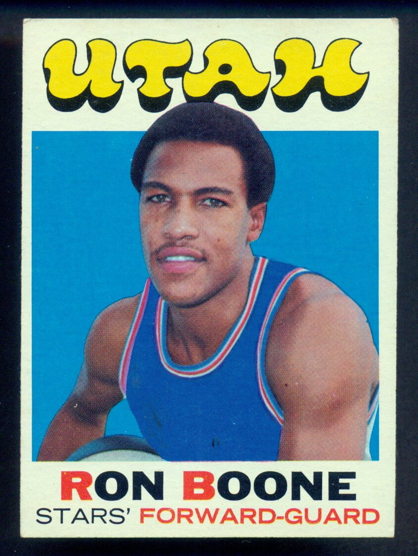 1971-72 TOPPS BASKETBALL #178 Ron Boone RC Utah Jazz Stars NM ABA ...