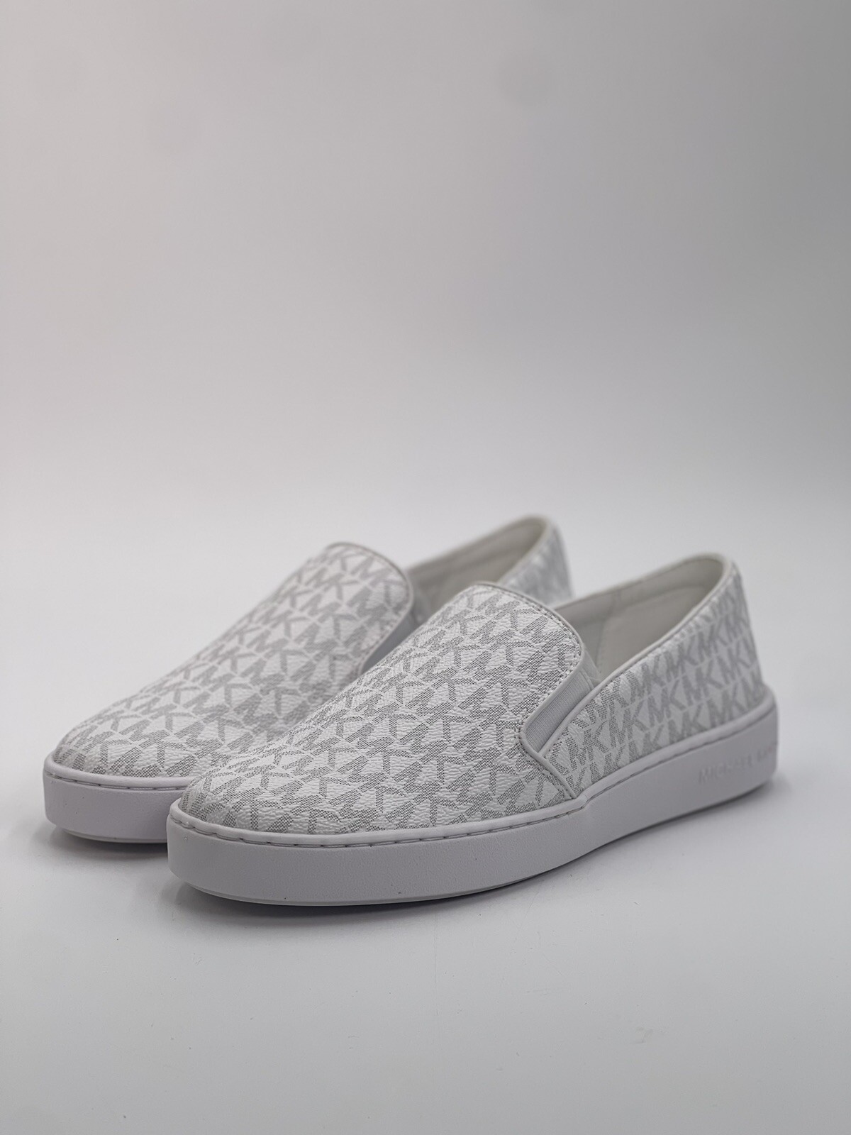 Michael Kors Keaton White Logo Print Loafers Women Si… - Gem