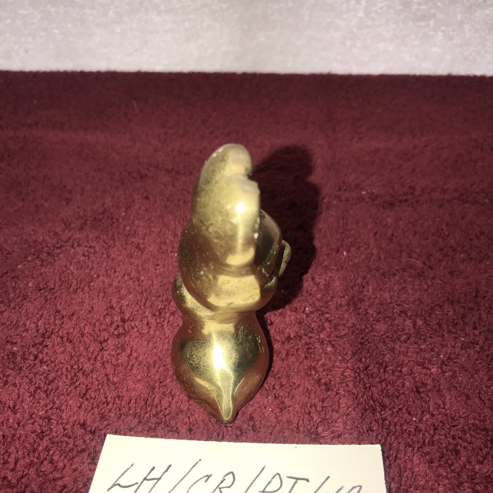 Vintage Brass Rabbit Figurine Leonard Solid Brass Miniature Paperweight ...