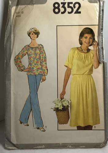 #8352 SIMPLICITY Pullover TOP SKIRT & PANTS - Sz 12 B 34" | eBay