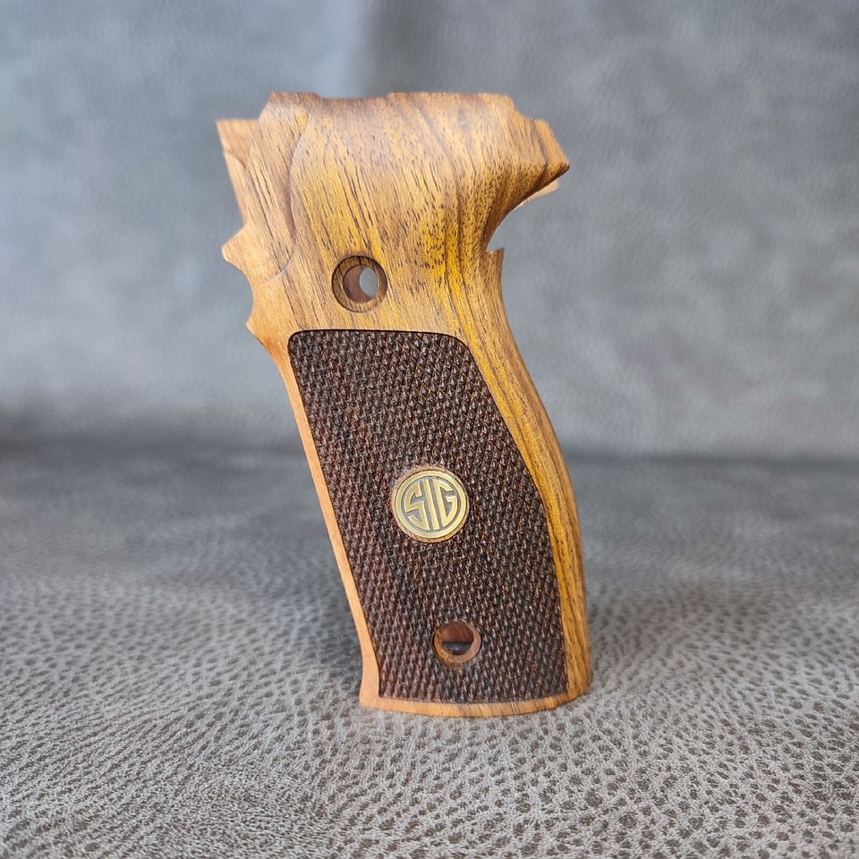 Sig P226 Gun Grips Pistol Walnut Custom Wood Checkered TURKISH WALNUT ...