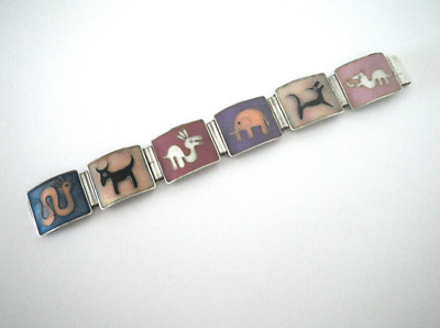 Perli Bunge Era MCM Modernist German Matte Cloisonné Enamel Bracelet ...