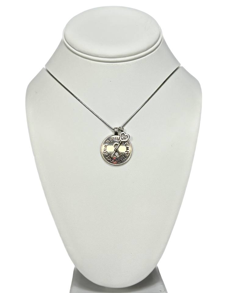 BRIGHTON Silver Plated THE KEY TO MY HEART Pendant Necklace NWT | eBay