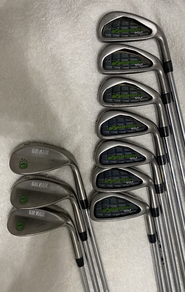 Bombtech Golf Grenade 4-PW + 52/56/60 Iron/Wedge Set RH Regular Flex ...