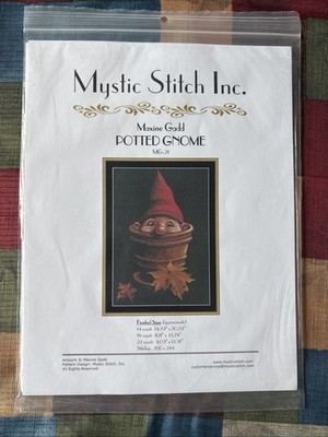 Potted Gnome Mystic Stitch Inc. Cross Stitch Pattern Maxine Gadd | eBay