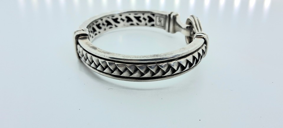 Scott Kay Bracelet Equestrian Buckle Clasp Sterling Silver Cuff Heavy ...