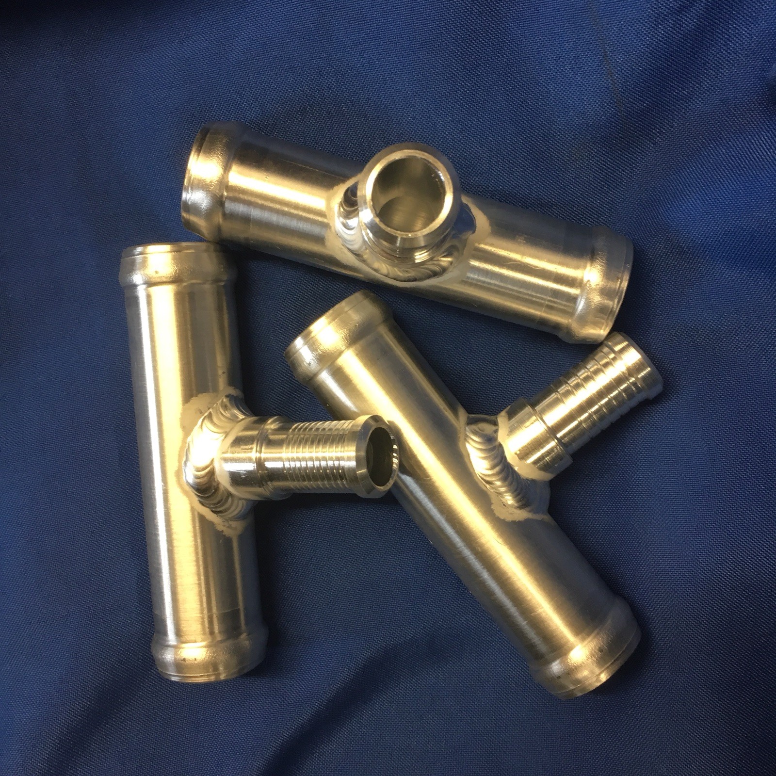 25mm x 100mm x 20mm Aluminium T Piece Pipe Connector - 3 Way Joiner ...