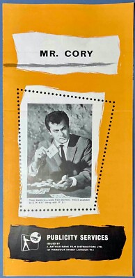 Mister Cory ORIGINAL UK Press Book Tony Curtis Blake Edwards 1957 | eBay