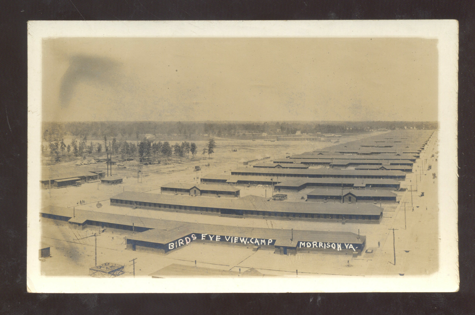 RPPC CAMP MORRISON VIRGINIA BIRDSEYE VIEW US ARMY REAL PHOTO POSTCARD ...