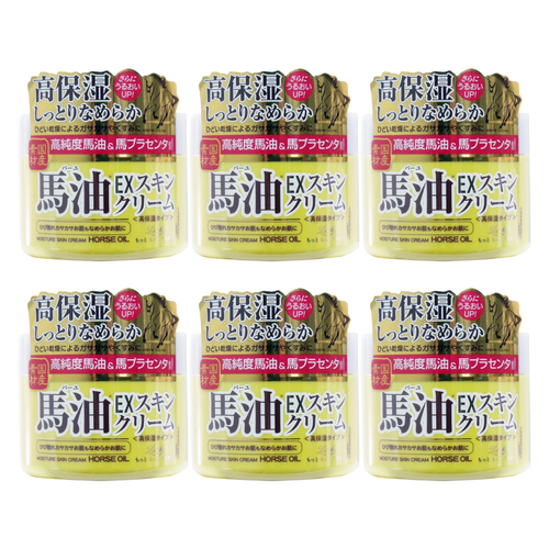 Cosmetex Roland Loshi Moist Aid Horse Oil EX Skin Cream 100g Set of 6 ...
