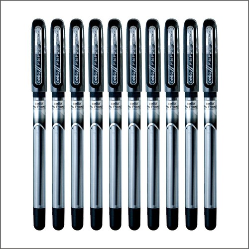 Stylo à bille Cello Pinpoint (encre noire) - paquet de 10 livraison ...