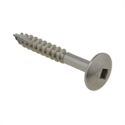 Qty 6000 Button Square Timber Screw 10g-12 x 60mm Stainless G316 Marine ...
