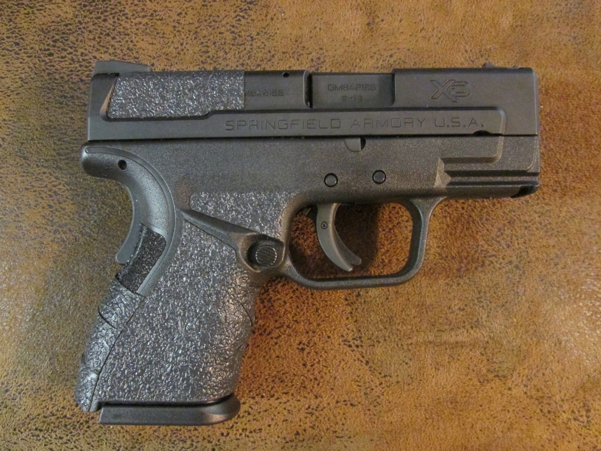 Black Textured Rubber Grippers for the Springfield XD MOD.2 Sub-Compact ...