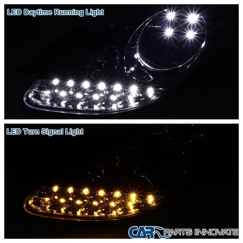 Fits Porsche 986 Boxster 996 911 Clear LED+Signal Projector Headlights ...