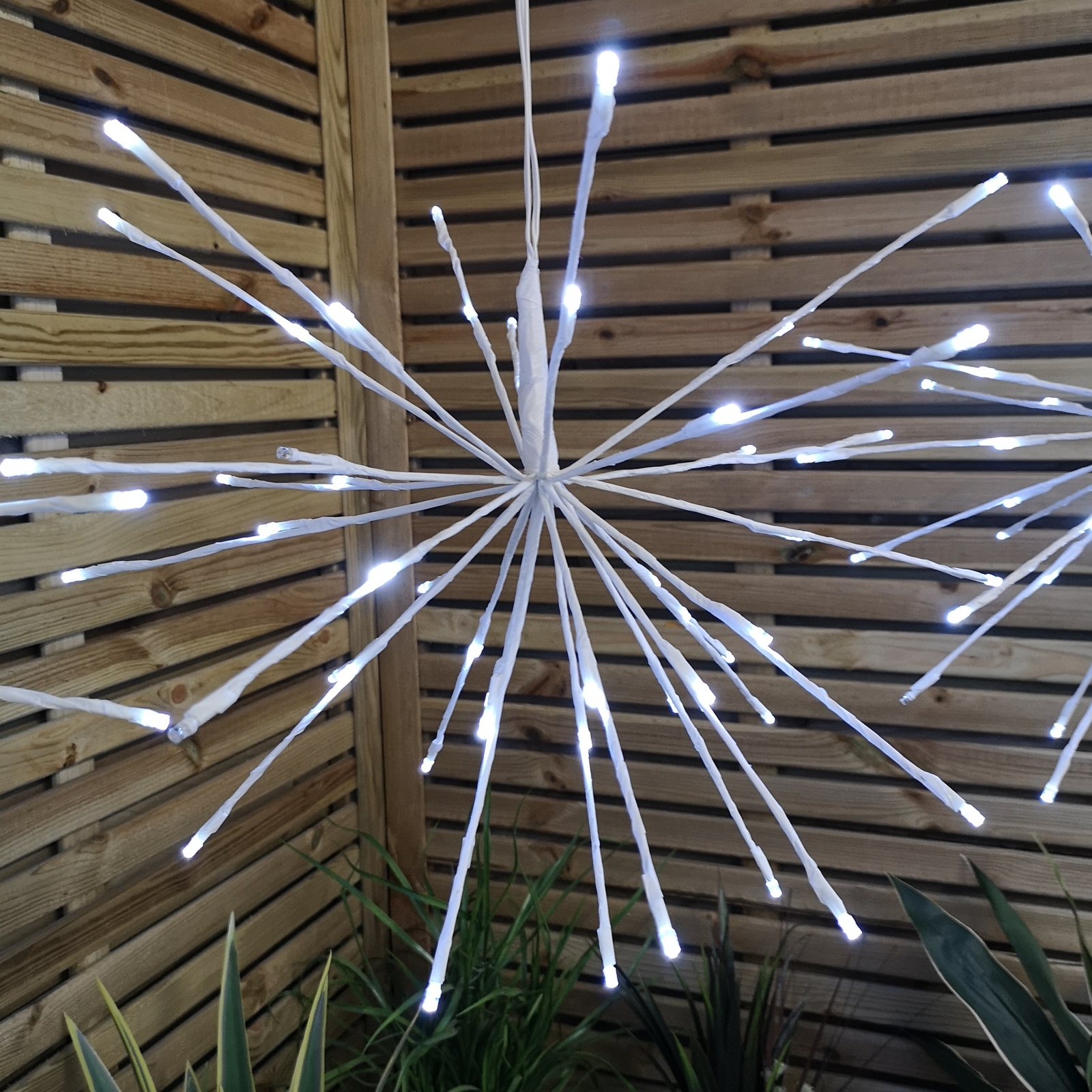 Set Of 4 45cm Sparkle Christmas Ball with Twinkling Cool White LEDs ...