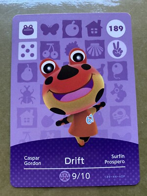 189 Drift Animal Crossing Amiibo Card #189 Authentic ACNH | eBay Australia