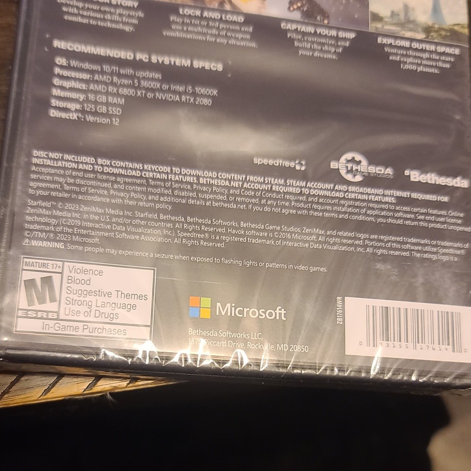 Brand New Sealed Starfield Steam Key PC Physical Case with key Bethesda ...