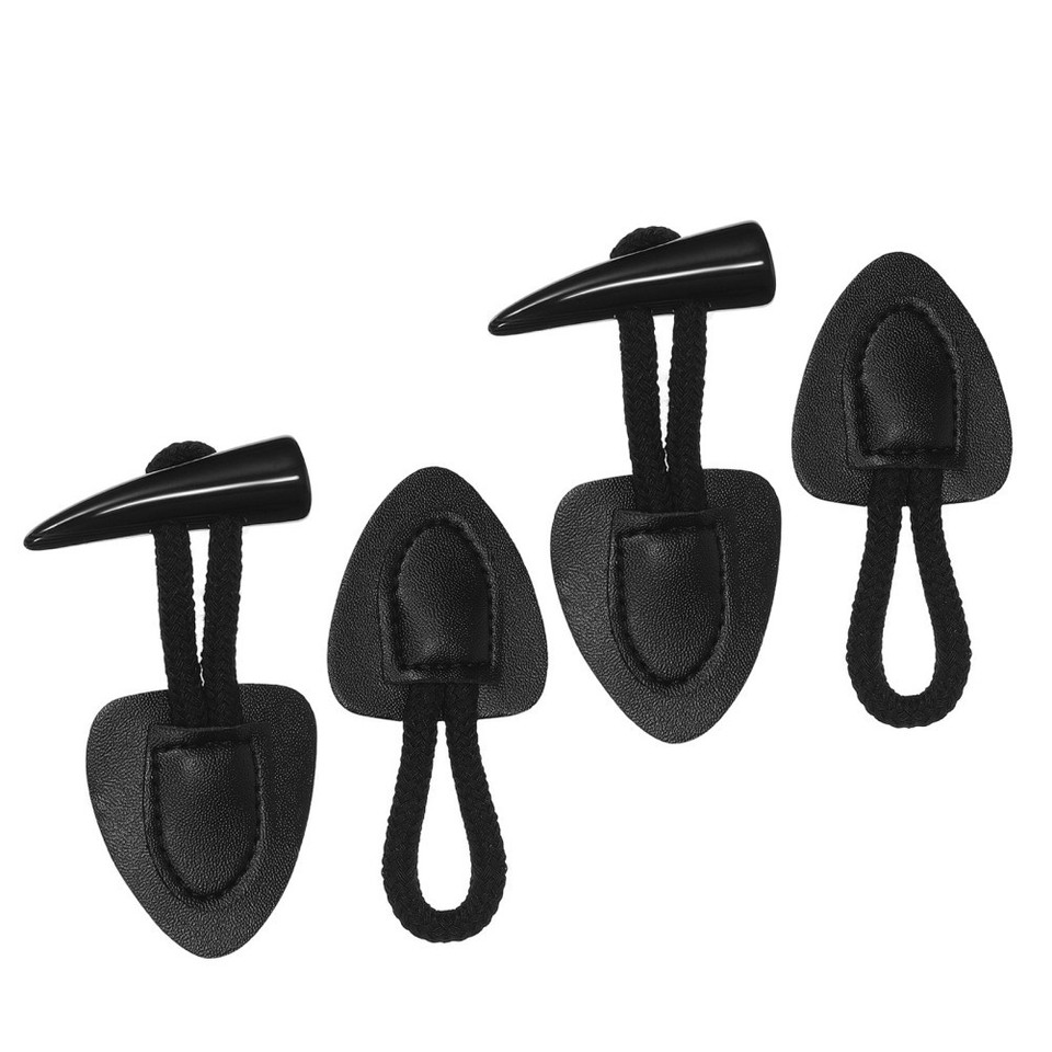 2pcs Toggle Buttons for Coats - PU Sew-on Toggles Closures Resin Horn ...