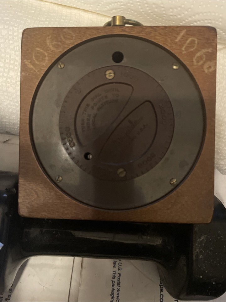 vintage Airguide Barometer Mid-Century Chicago USA Desktop Brass Wood 5 ...