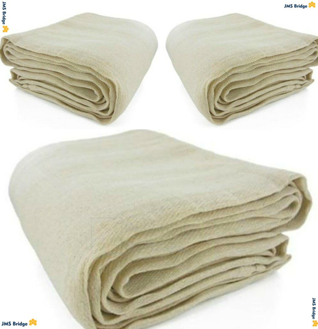 5 X HEAVY DUTY COTTON TWILL PROFESSIONAL DECORATING LARGE DUST SHEETS ...