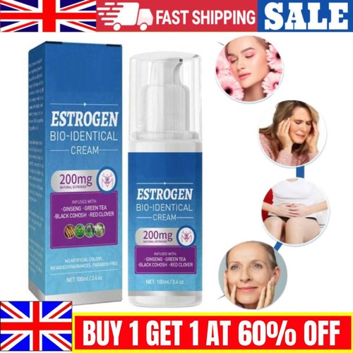 Estrogen Cream Natural Bio-identical Menopause Relief Balance Therapy ...