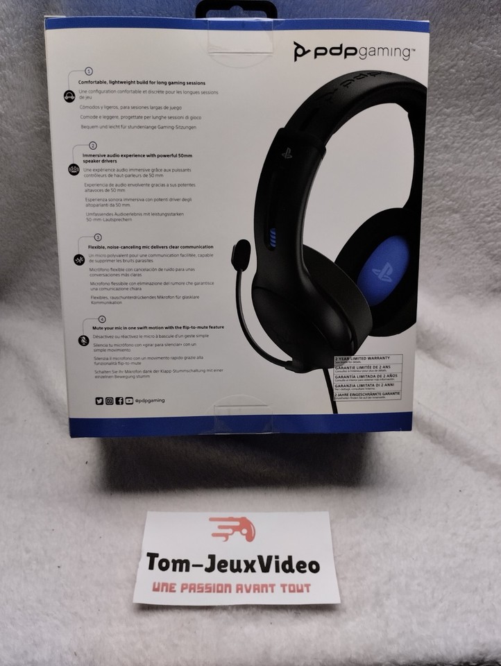 PDP - Wired Gaming Headset PDP LVL50 Gray for PS5 / PS4 | eBay