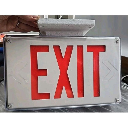 Exit Sign 2 Sided‎ Industrial Vintage Plastic Covers & Mounting Bracket ...