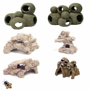 Rock Cave Tunnel Hide Aquarium Ornament Fish Tank Decoration Reef | eBay