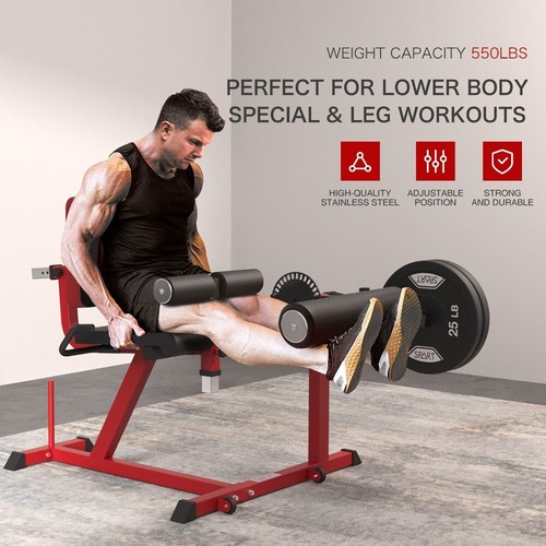 6-in-1 Adjustable Leg Extension and Leg Curl Machine for Lower Body ...