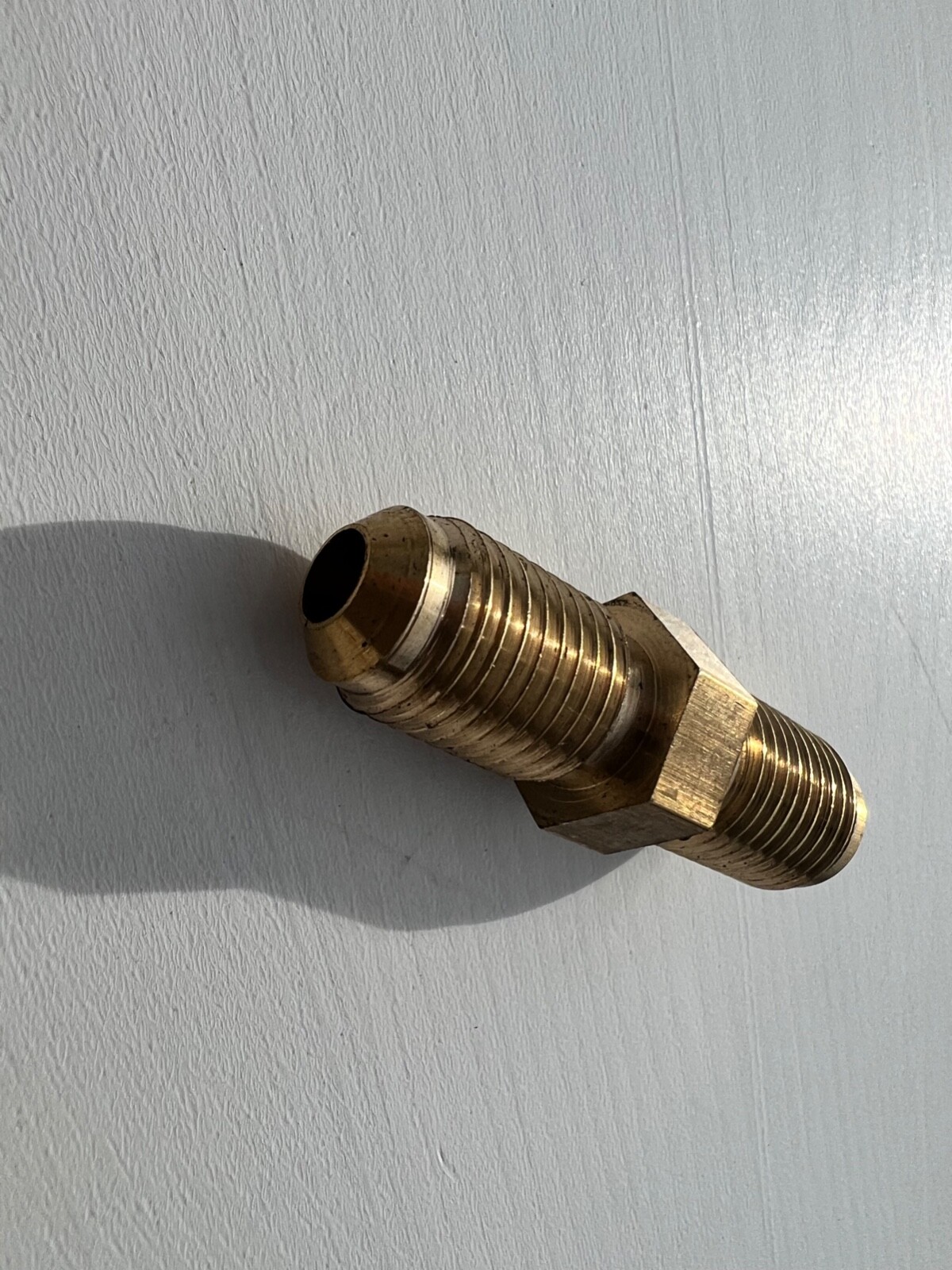 Brass 7/16" UNF x 20 TPI Brake Pipe Inline Male to Male Connector 3/16 ...