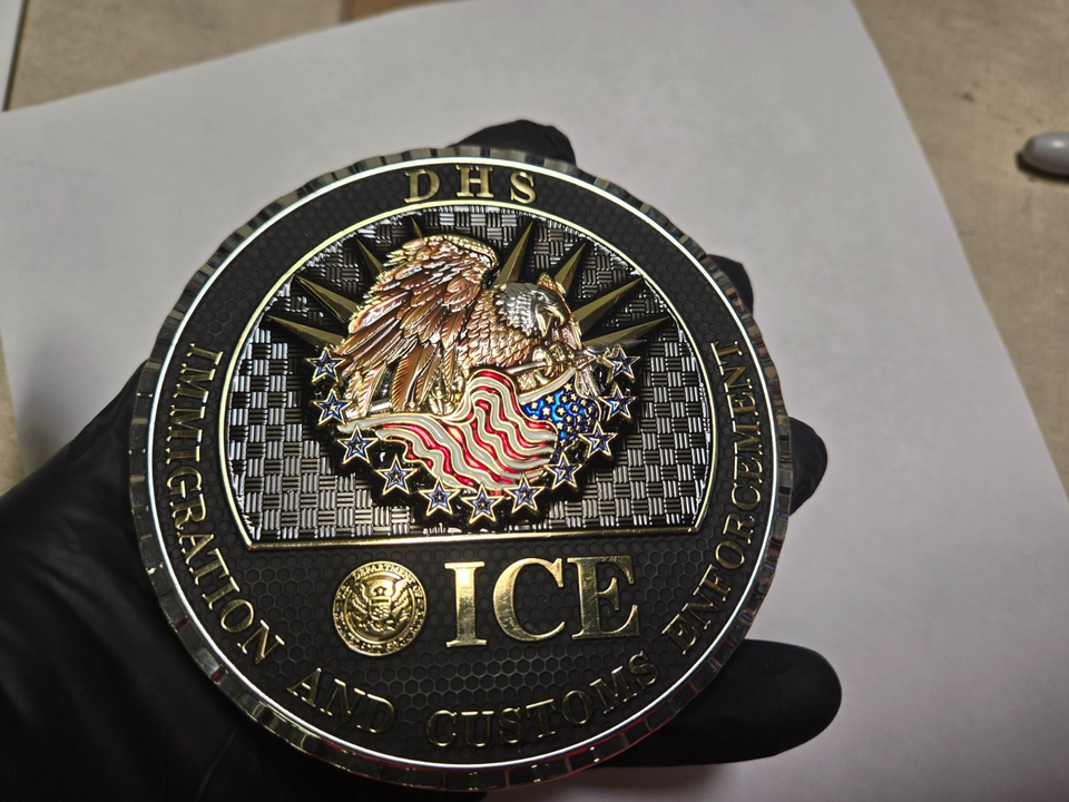LARGE 4" ICE Baltimore Field Office Challenge Coin - RARE! | eBay